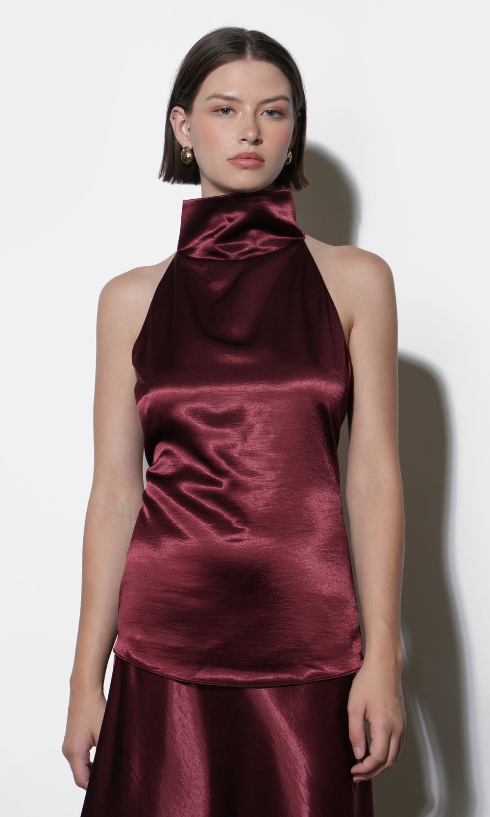 Dark Cherry Addison Funnel Neck – Pretty is Pink Boutique